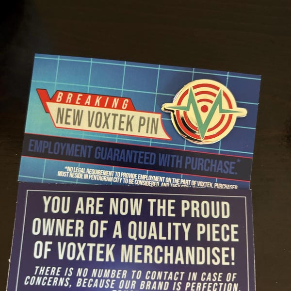 Voxtek Logo Hazbin Hotel Inspired Hard Enamel Pin - Etsy