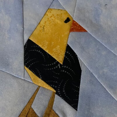 Yellow Finch Paper Pieced Block Pattern in PDF - Etsy