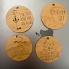 Keychain Bundle SVG File for Glowforge and Laser Cutters, 24 ...