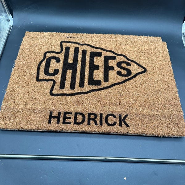 KC Chiefs Door Mat - Etsy