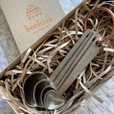 Beehive Heart Quotes Metal Measuring Spoons, Tablespoons, Teaspoons ...