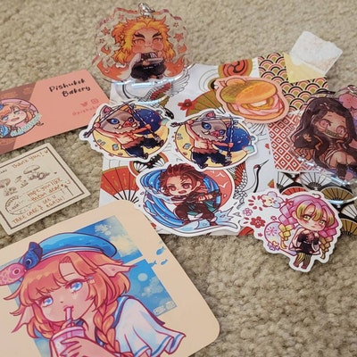 Transparent Anime Stickers Bocchi Anya Power Chopper Kiki - Etsy