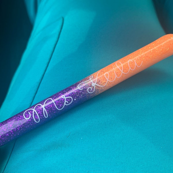 Personalized Epoxy Glitter Black Ink Pen: Refillable - Etsy