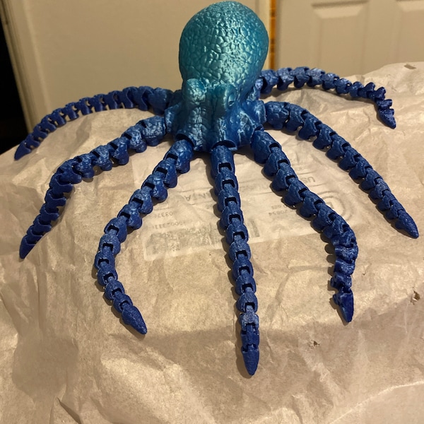 Octopus Fidget Toy, Lifelike Articulating 3D Printed Octopus Fidget ...