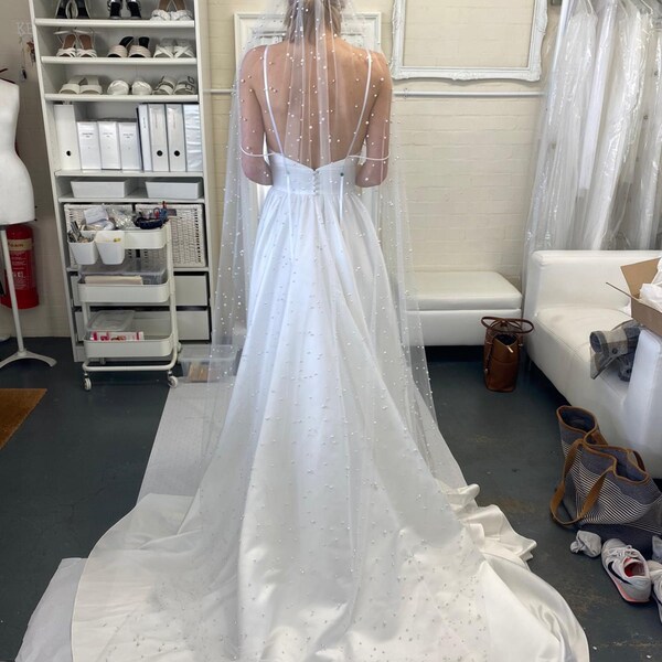 Ivory Satin Detachable Train, Bridal Train With Big Bow, Train With ...