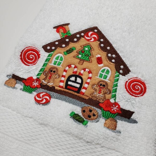 Gingerbread House Machine Embroidery Design, Christmas Applique ...