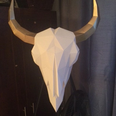 Bison Papercraft, 3D Paper Craft, Bison Sculpture, DIY 3D Wallart, Low ...