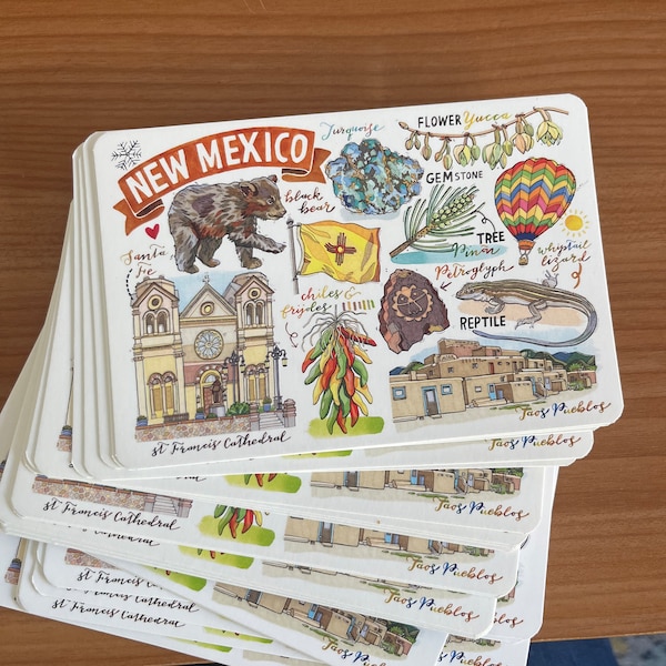 New Mexico State Postcard. - Etsy
