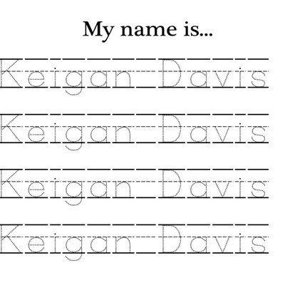 Name Trace Worksheet DIGITAL FILE Printable for Pre ...