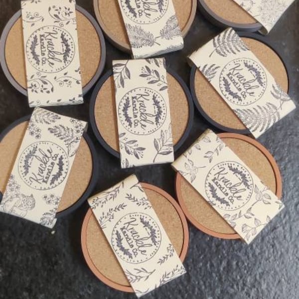 Set of Cork Inserts for Round Concrete Coasters | Cork Coaster Inserts ...