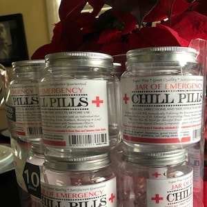 EDITABLE Chill Pills Label, Funny Gag Gift Professional Office Gift ...