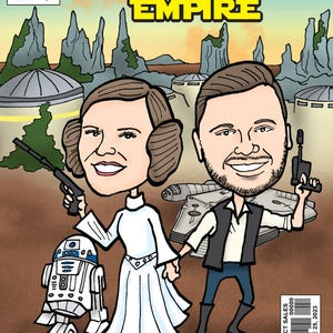 Custom COMIC BOOK Cover Superhero Cartoon Caricature Drawing From Photo ...