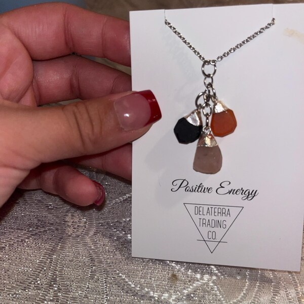 Four Stone Empath Protection Against Negative Energy Necklace Pendant ...