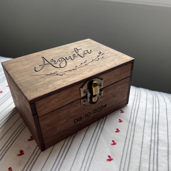 Love Letter Box Valentines Day Gift. Personalized Small Wooden ...