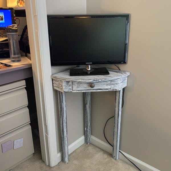 Corner Shelf With Oak Top - Corner Night Stand - Night Table - Etsy