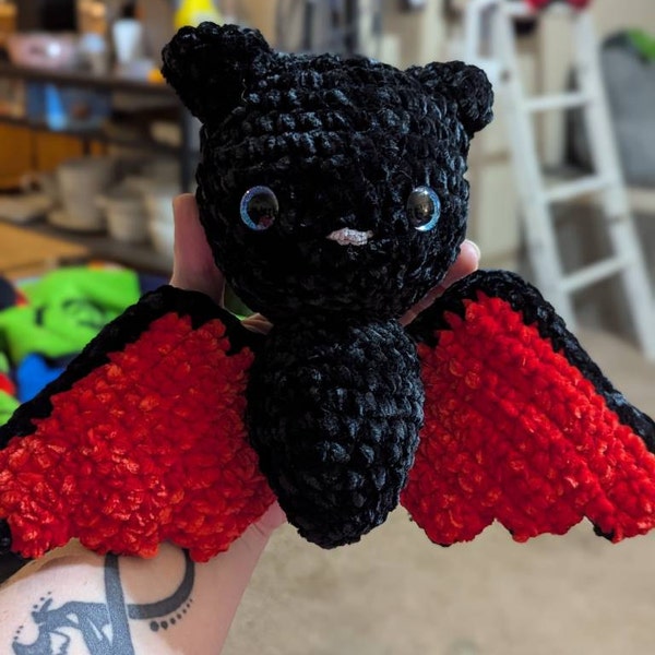 PATTERN: Plush Binx the Bat Pattern - Amigurumi Chunky Bat Pattern ...