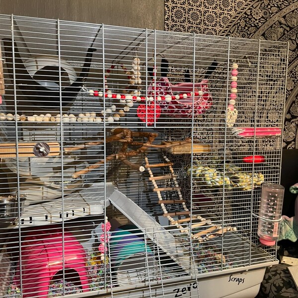 Pet Cargo Net for Cage Pet Rat Toy Accessories, Climbing Net, Fall ...