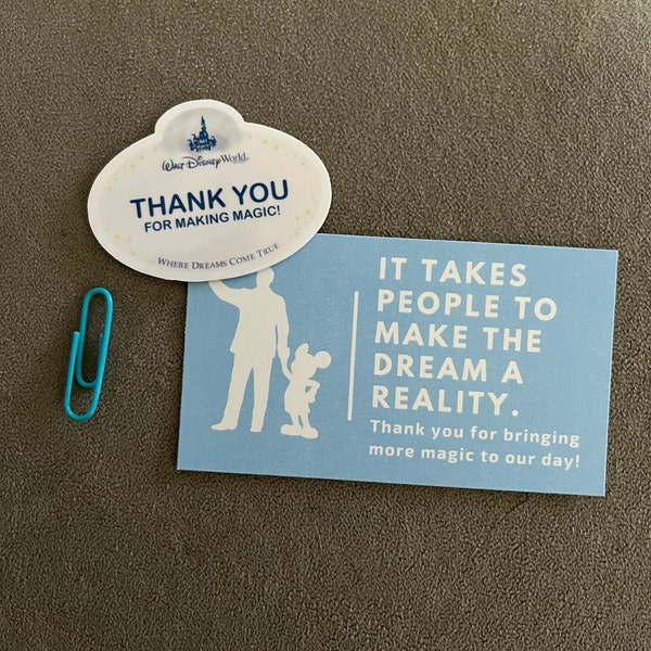 Set of 10 Walt Disney Quote Disney Cast Member Thank You Cards - Etsy