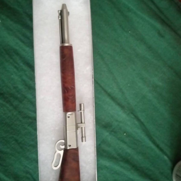 Mini Chrome Gear Shift Pen Only 41/8 Inch Long With a Brown and Gold ...