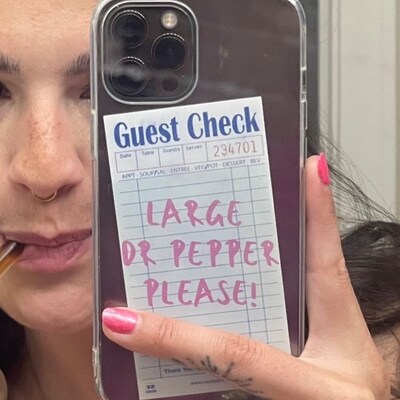 Hot Girls Drink Tequila Retro Guest Check Phone Case, Tequila, Espresso ...