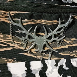 Husk Chained Deer Skull Pin - Etsy