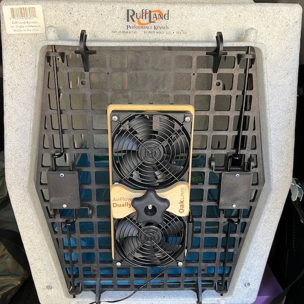 Airflow Dually - Dog Crate Fans - Compatible With Ruff Land / Ruff ...