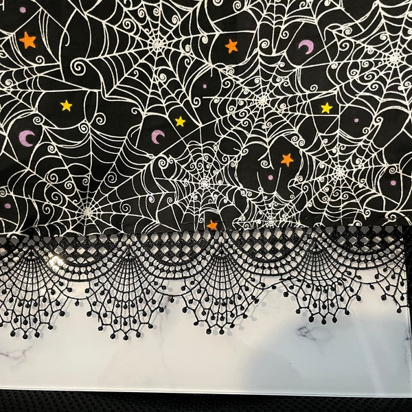 Black Lace Bat Embroidered Lace Bats Lace Bats Black Halloween ...