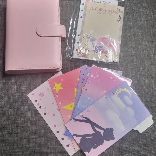 Purple Cash Envelope Journal, Anime Inspired Sailor Moon Fan Art ...