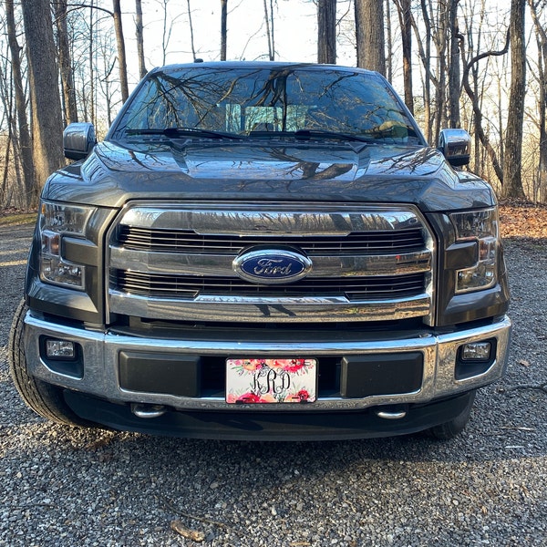 Spring Floral Monogrammed License Plate Car Accessories Set or Al A ...