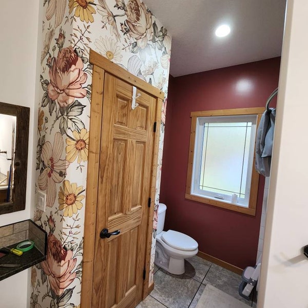 Madelyn Flowers Wallpaper, Removable Peel and Stick Wallpaper ...