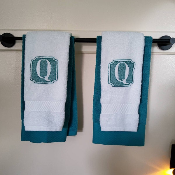 Monogram Hand Towel | Personalized Bathroom Towel | Housewarming Gift ...