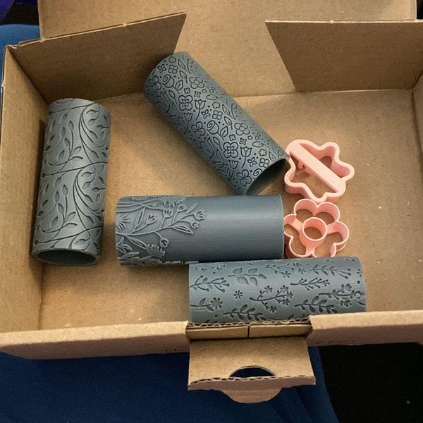 Polymer Clay Wavy Texture Roller | Polymer Clay Patterns | Waves ...