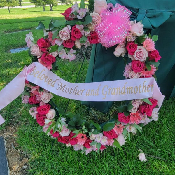 Custom Memorial Funeral Sash Ribbon for Wreaths - Etsy