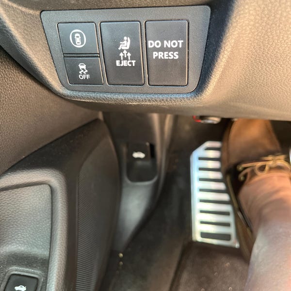 Do Not Press Button Decal, Car Decal, Eject Passenger Button, Blank ...