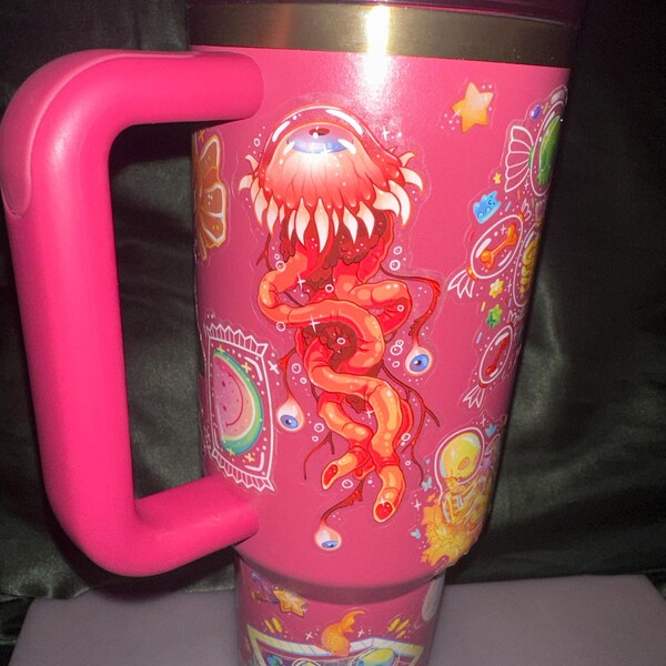 Horror Sea Creature Stickers: Jellyflesh, Heart Squid, Brain Octopus ...