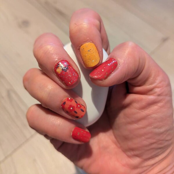 Abstract Pastel Transparent Overlay Nail Wraps, Nail Strips, Nail ...