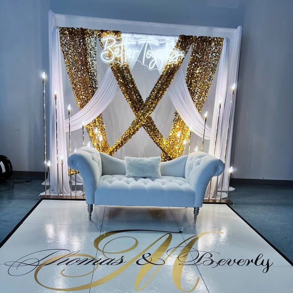 Set of 2 | 10-head Golden Reed Led Lights,led Stand,wedding Stand - Etsy