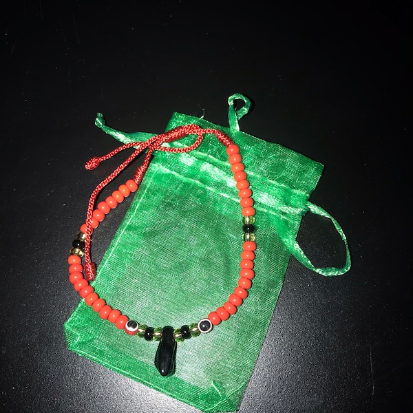 Azabache With Red Evil Eye Red Bracelet for Adult Adjustable /pulsera ...