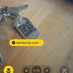 Custom QR Code Keyring Personalised QR Code Keychain Personalised ...