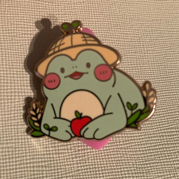 Happy Farmer Frog Enamel Pin - Etsy