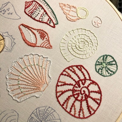 Wild Ocean, 3 Coastal Embroidery Patterns for Coral, Kelp and Seagrass ...