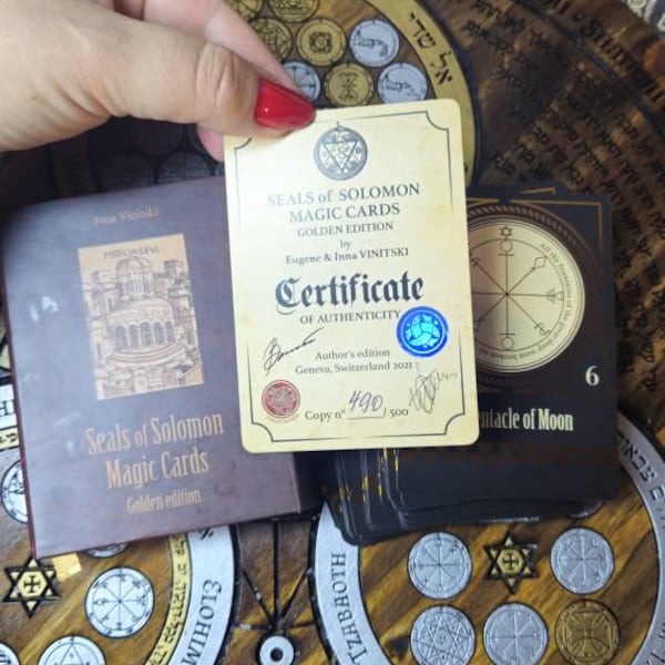 Seals of Solomon Magic Cards, Golden Edition, Talismans of King Solomon ...