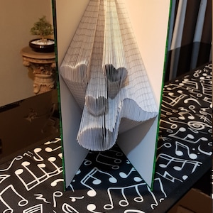 Music Lover Book Folding Pattern and Beginners Tutorial. Music Themed ...