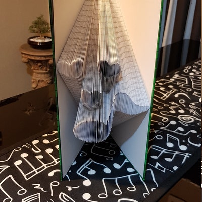 Music Lover Book Folding Pattern and Beginners Tutorial. Music Themed ...