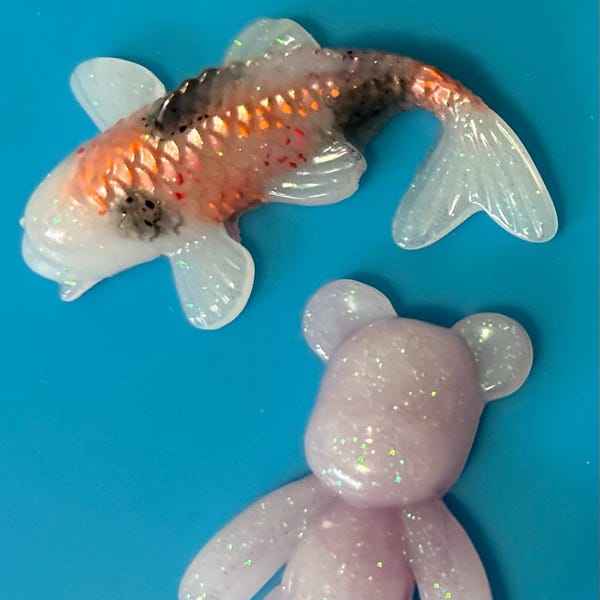 Cute Koi Fish Silicone Mold-lucky Koi Fish Mold-koi Fish Resin Mold-koi ...