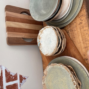 12pc Plates & Bowls Set,rustic Pottery Plates, Very Rustic, Set for 4 ...