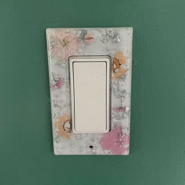 Resin Plug Switch Cover Boho Floral Decorative Switchplate READ ...