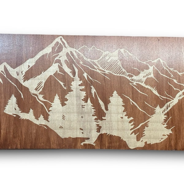 Mountains Dxf , Svg , Png , Files , Mountain , Trees , Sillhouette ...