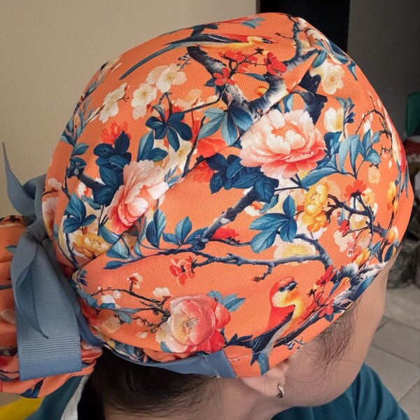 Figs Ponytail Scrub Cap for Women, Tropical Fruits Euro Surgical Hat - Etsy