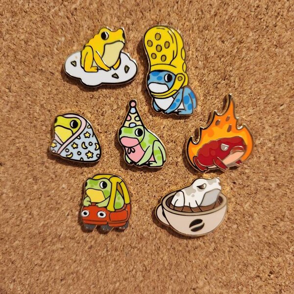 Golden Frog Hard Enamel Pin/ Tiny Frogs Collection- Comfort Zone ...